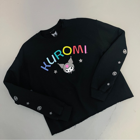 Sanrio | Sweaters | Sanrio Kuromi Rainbow Letters Cutoff Sweatshirt Hot Topic | Poshmark